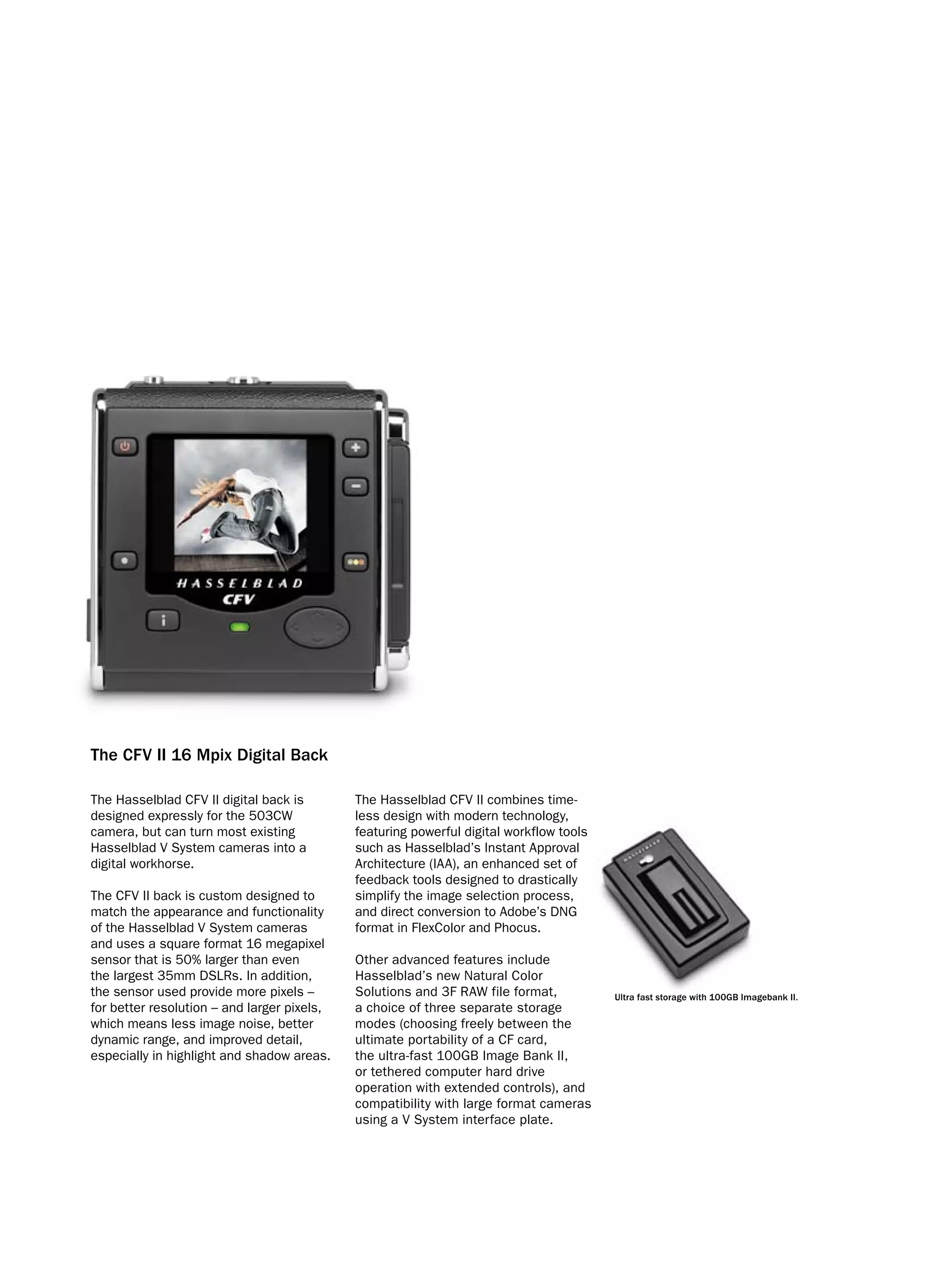 Hasselblad 503CWD II and CFV II | PDF