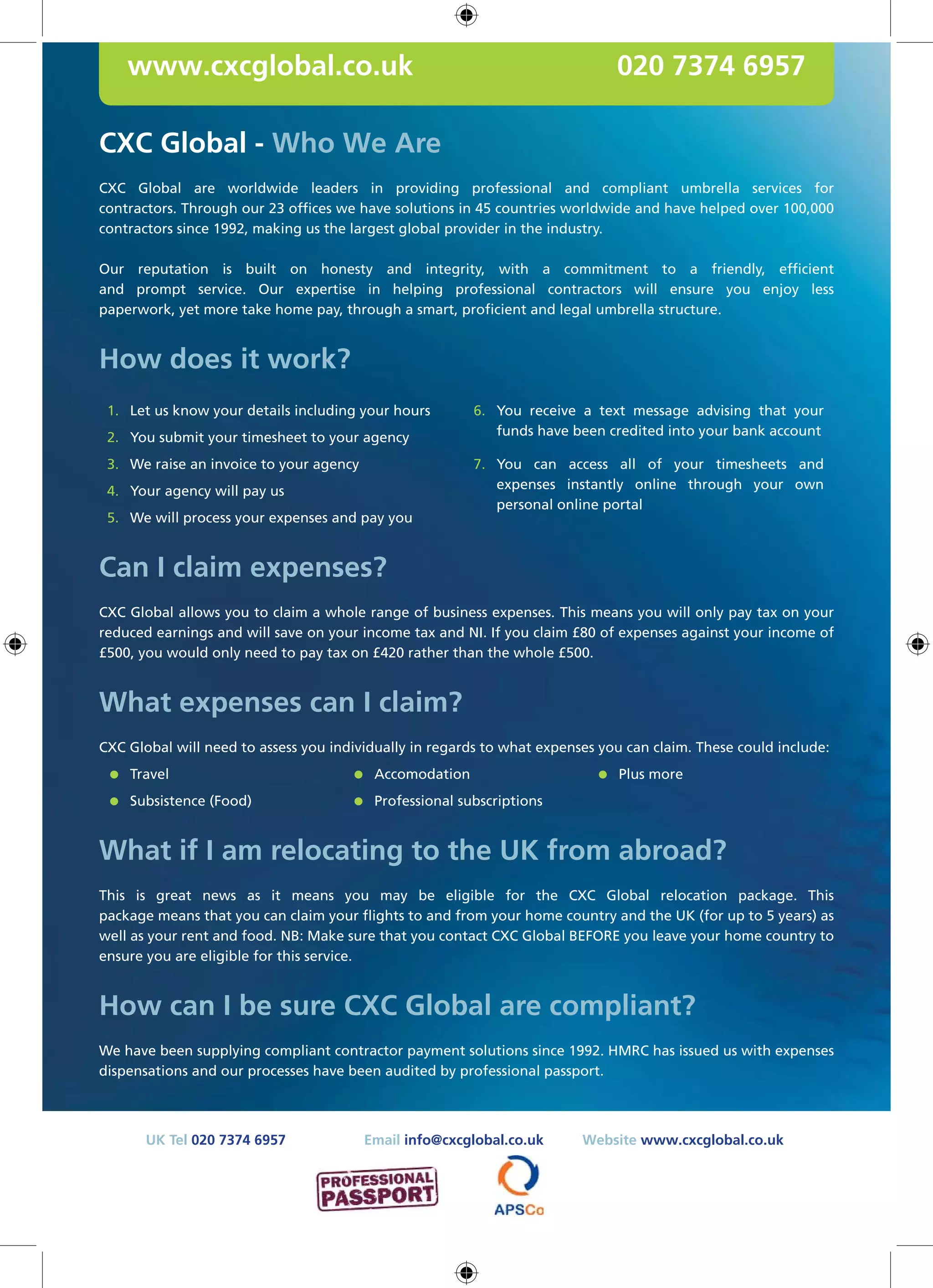 CXC UK Our Services | PDF