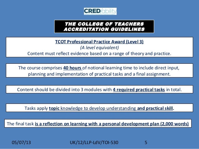 UK accreditation framework
