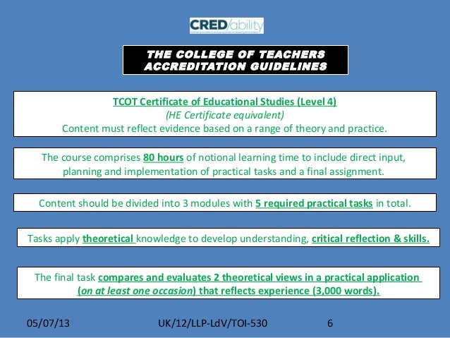 UK accreditation framework