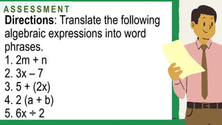 Comprehensive Year 6 Mathematics: Translating Verbal Phrases into ...