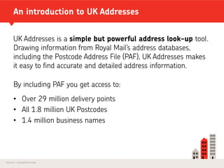 An introduction to Royal Mail UK Addresses | PPT
