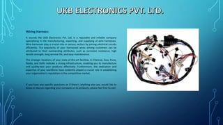 UKB Electronics: Empowering Connections with Quality Wires and Cables | PDF