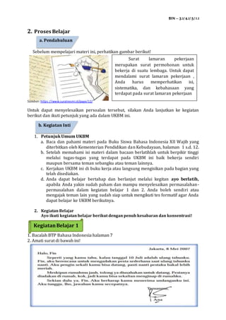 Ukbm 5 3.1 Surat Lamaran Kerja B indonesia | PDF