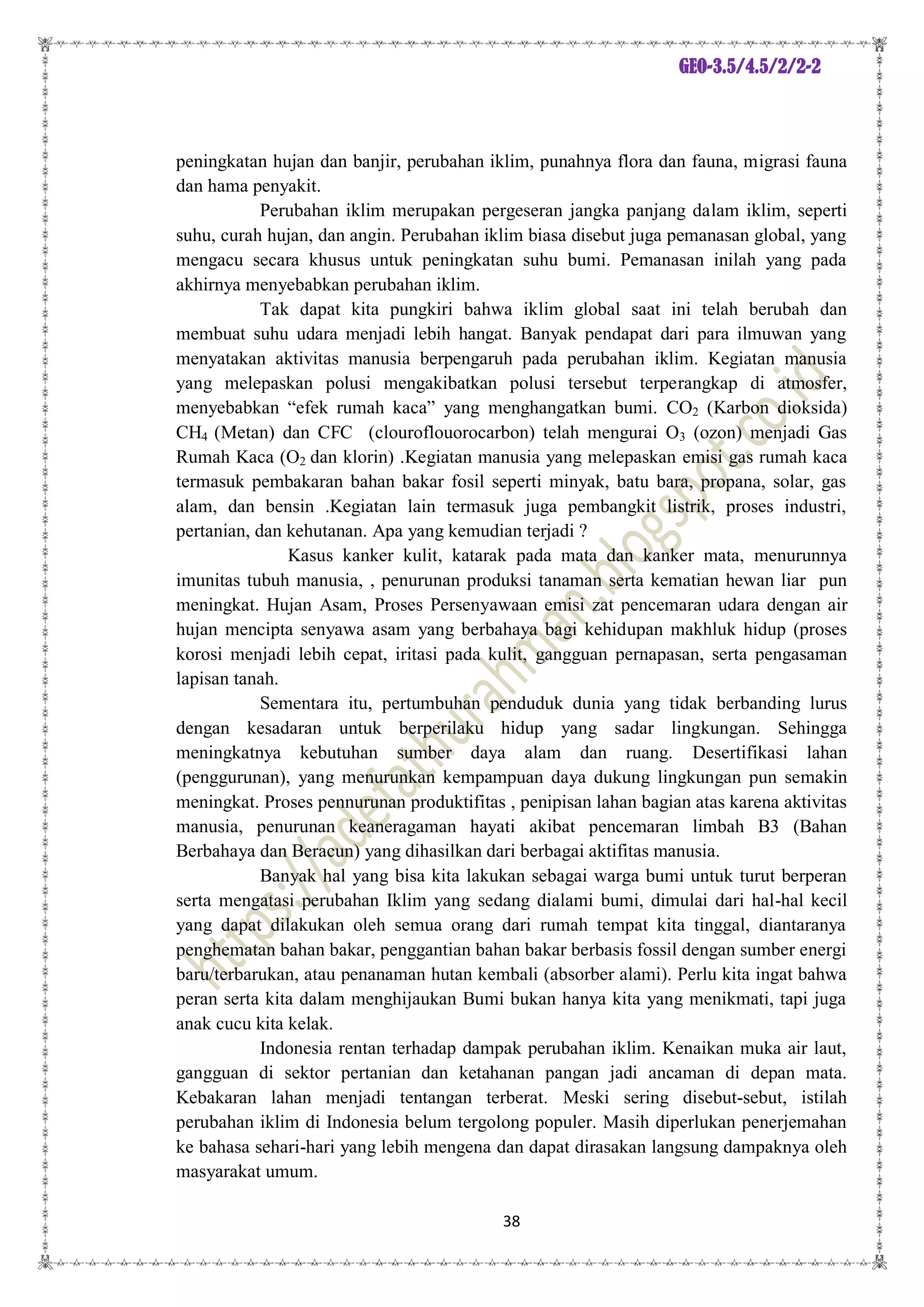 UKBM Geografi Kelas 10 Semester 2 | PDF