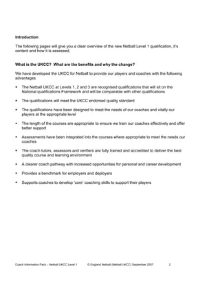 UKCC Level 1 Netball | PDF