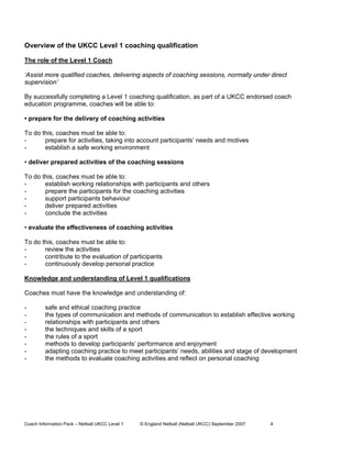 UKCC Level Course | PDF