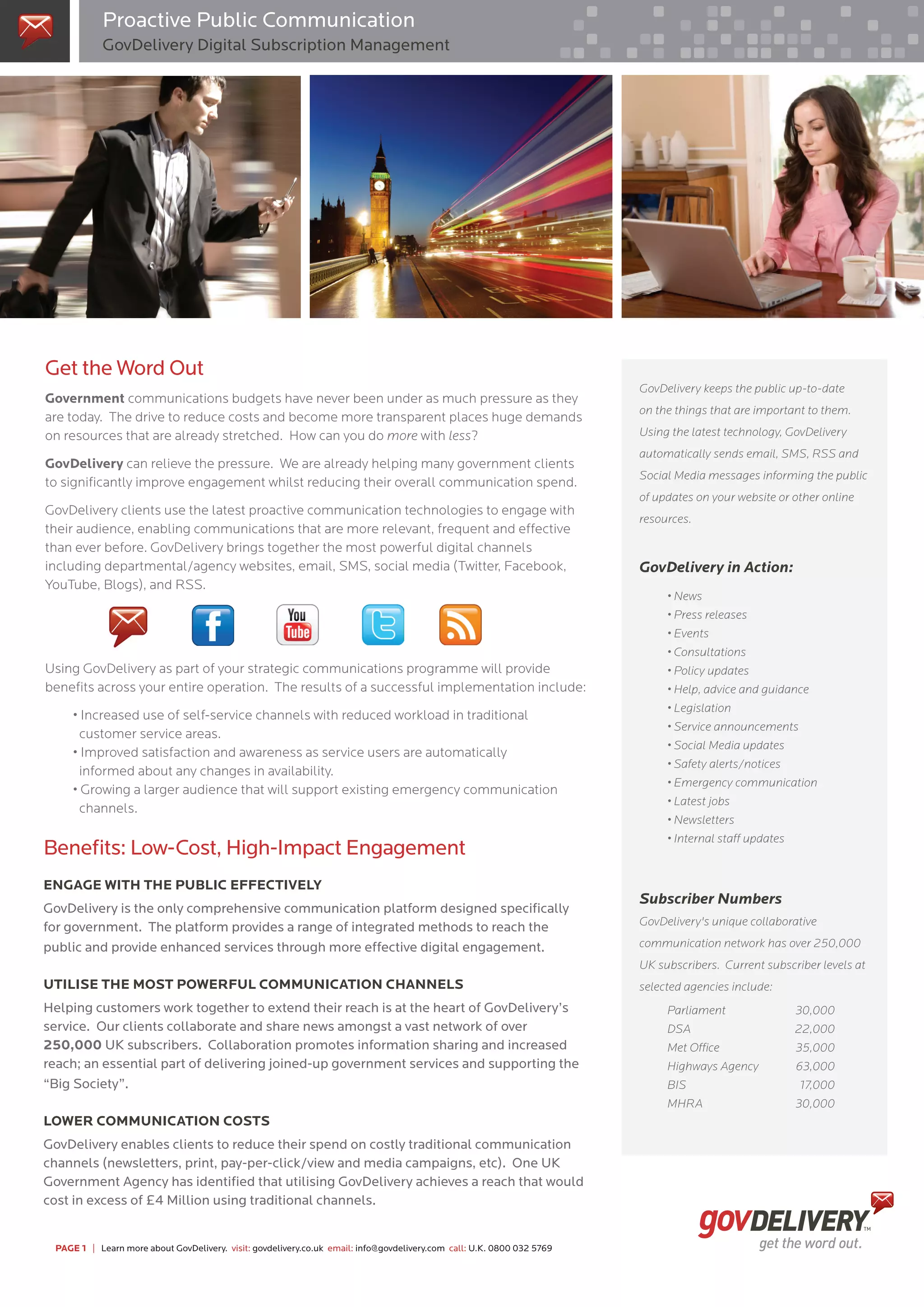 GovDelivery in Central Government | PDF