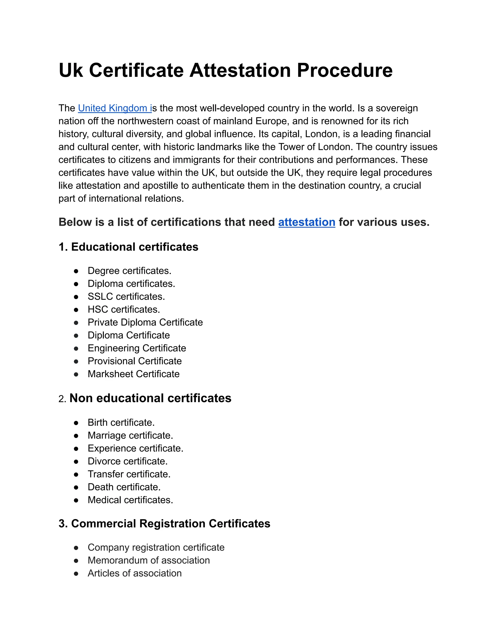 Uk Certificate Attestation Procedure.pdf | Medical Health