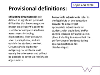 Mitigation and Reasonable Adjustment in Doctoral Education | PPTX