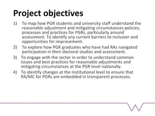 Mitigation and Reasonable Adjustment in Doctoral Education | PPTX
