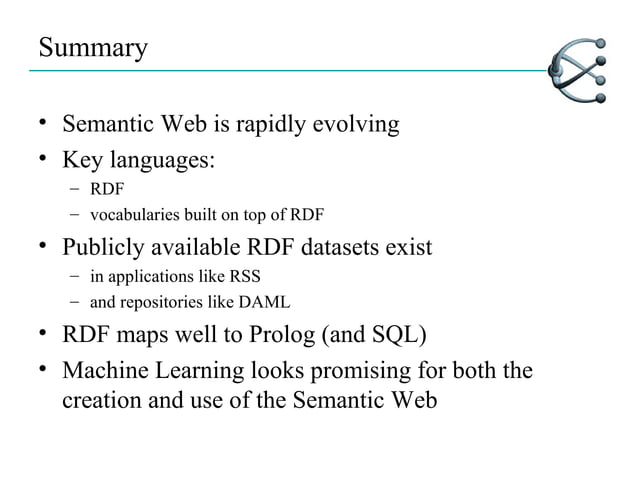 A review of the state of the art in Machine Learning on the Semantic Web | PPT