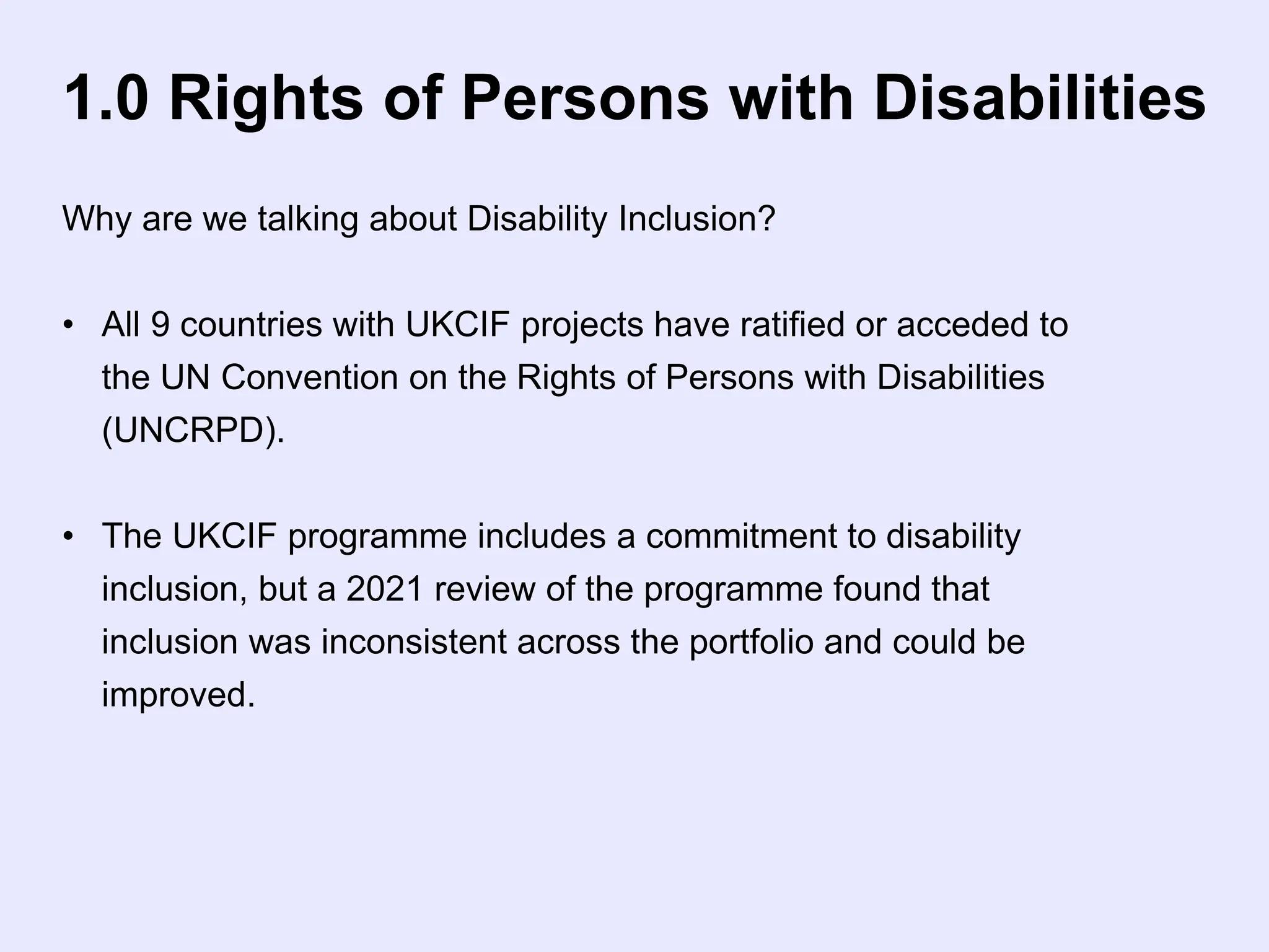 Disability Inclusive Infrastructure Presentation | PDF