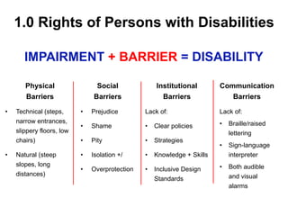 Disability Inclusive Infrastructure Presentation | PDF