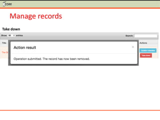 CORE Repositories Dashboard | PPT