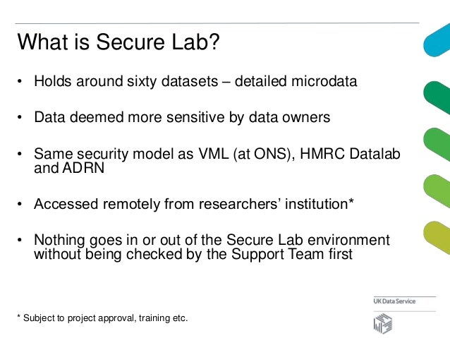 Secure Lab at the UK Data Service