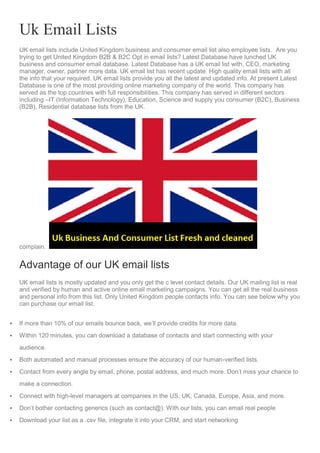 Uk email lists pdf | PDF