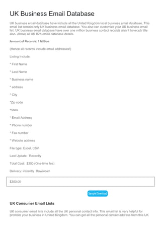 Uk email lists pdf | PDF