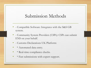 Comprehensive Guide to the UK's Safety and Security Declarations (ENS ...