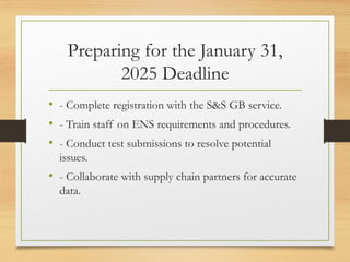 Comprehensive Guide to the UK's Safety and Security Declarations (ENS ...