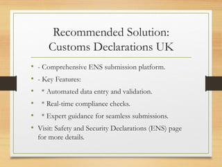 Comprehensive Guide to the UK's Safety and Security Declarations (ENS ...