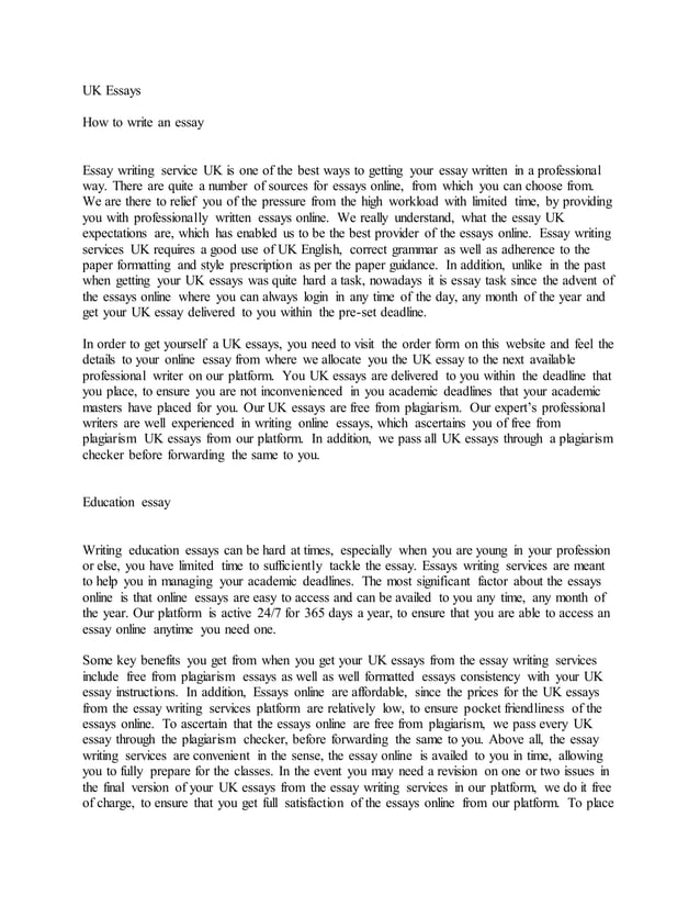 Uk essays | PDF