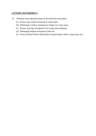 Uk(f4)bab3(1)latihan | PDF