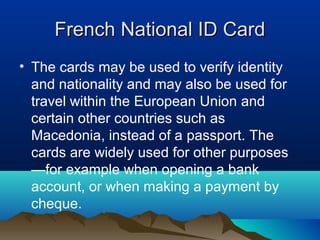 Uk french national id card presentation | PPT