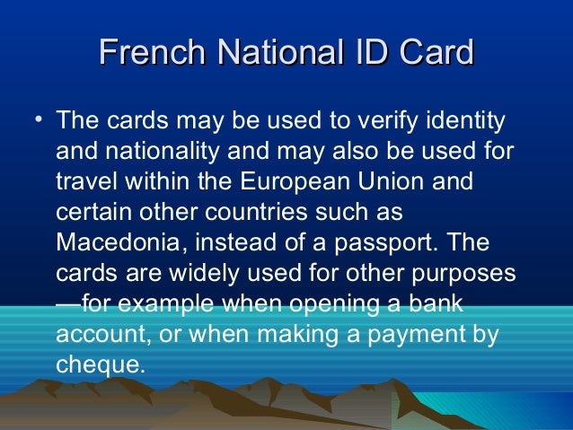 Uk french national id card presentation