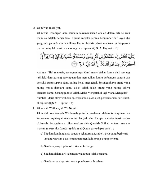 Ukhuwah islam 1(persaudaraan muslim dan sesama manusia) | PDF
