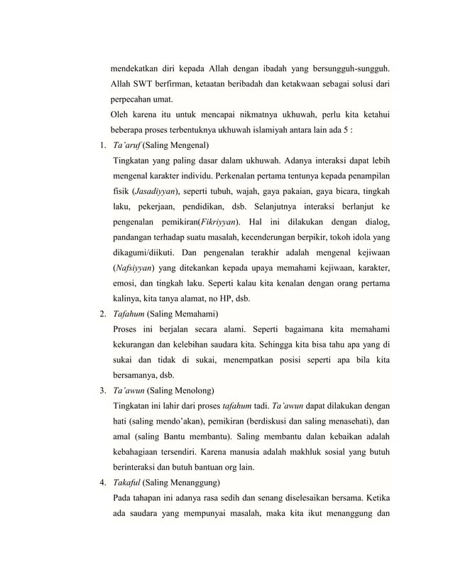 Ukhuwah islam 1(persaudaraan muslim dan sesama manusia) | PDF