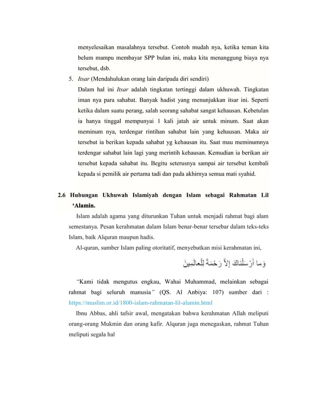 Ukhuwah islam 1(persaudaraan muslim dan sesama manusia) | PDF