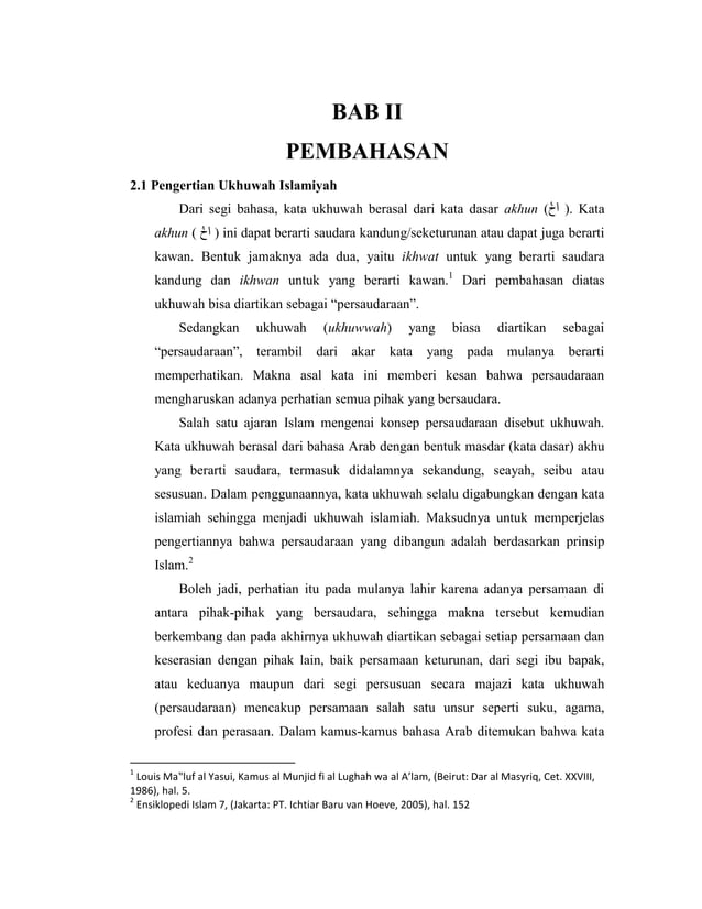 Ukhuwah islam 1(persaudaraan muslim dan sesama manusia) | PDF