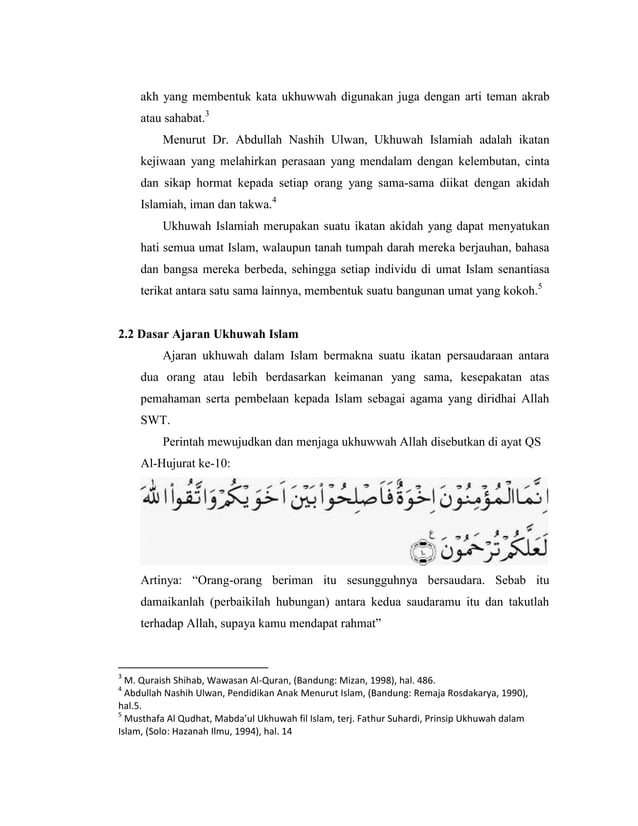 Ukhuwah islam 1(persaudaraan muslim dan sesama manusia) | PDF