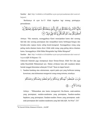 Ukhuwah islam 1(persaudaraan muslim dan sesama manusia) | PDF
