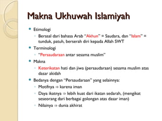 Ukhuwah islamiyah | PPT