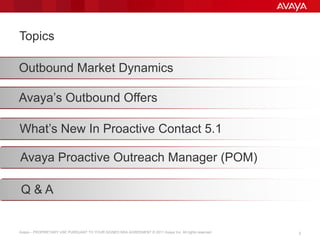 Avaya - UK Ireland Outbound User Group Presentation (Public) | PPTX | Technology & Computing