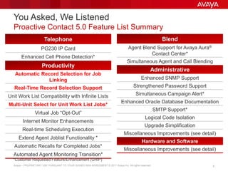 Avaya - UK Ireland Outbound User Group Presentation (Public) | PPTX | Technology & Computing