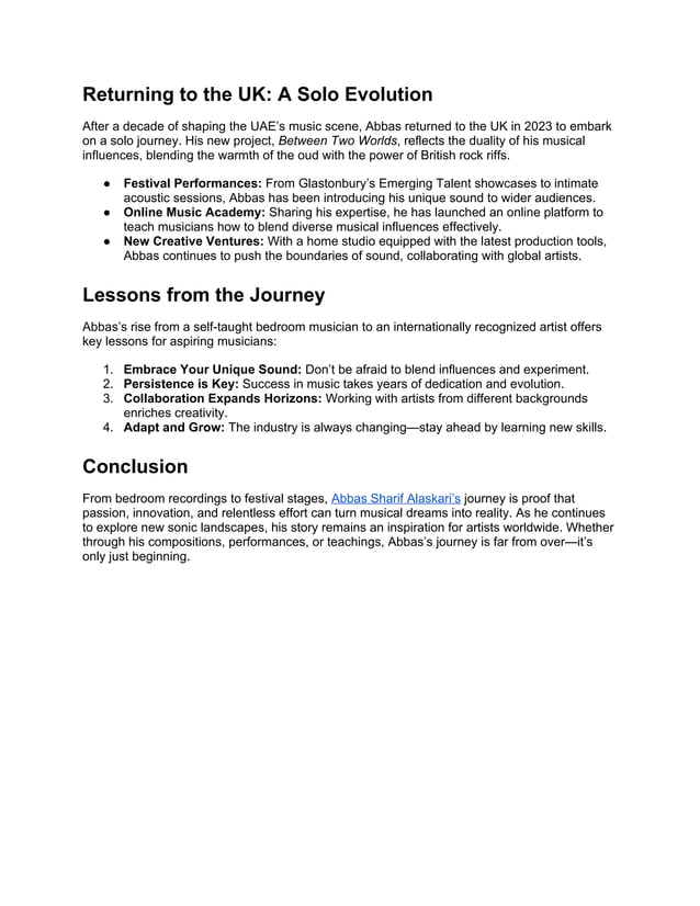 The Journey of Abbas Sharif Alaskari : From Bedroom Studio to Global ...