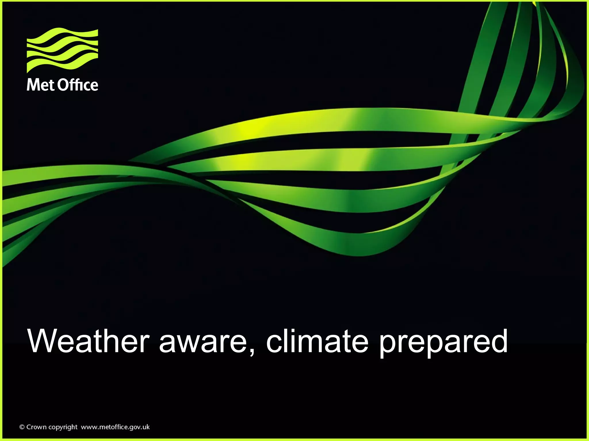 Weather aware, climate prepared. | PPT