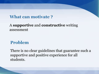 Writing Assessment: balancing process and product | PPTX