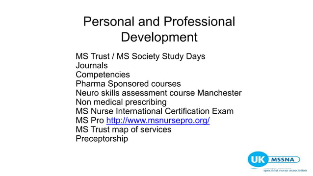 MS Nurses Skills Development Workshop | PPT