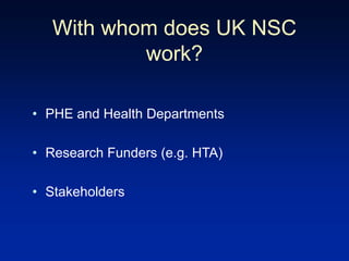 UK NSC challenges and vision | PPT
