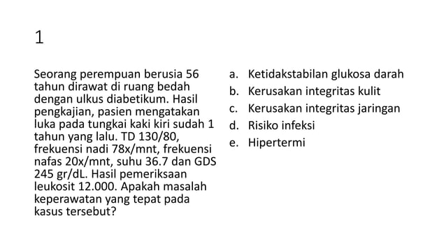 soal ukom keperawatan D3 pilihan ganda.. | PPTX