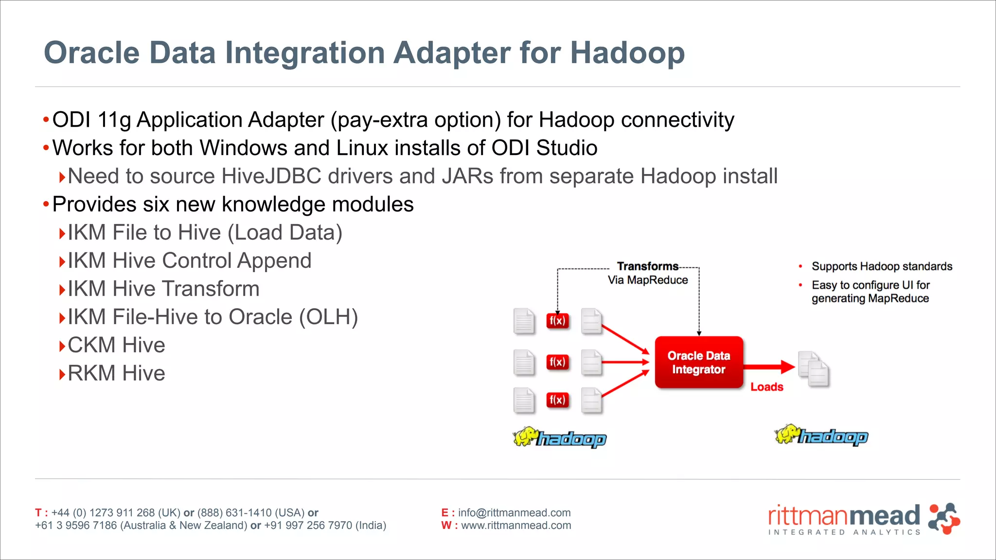 Leveraging Hadoop with OBIEE 11g and ODI 11g - UKOUG Tech'13 | PPT