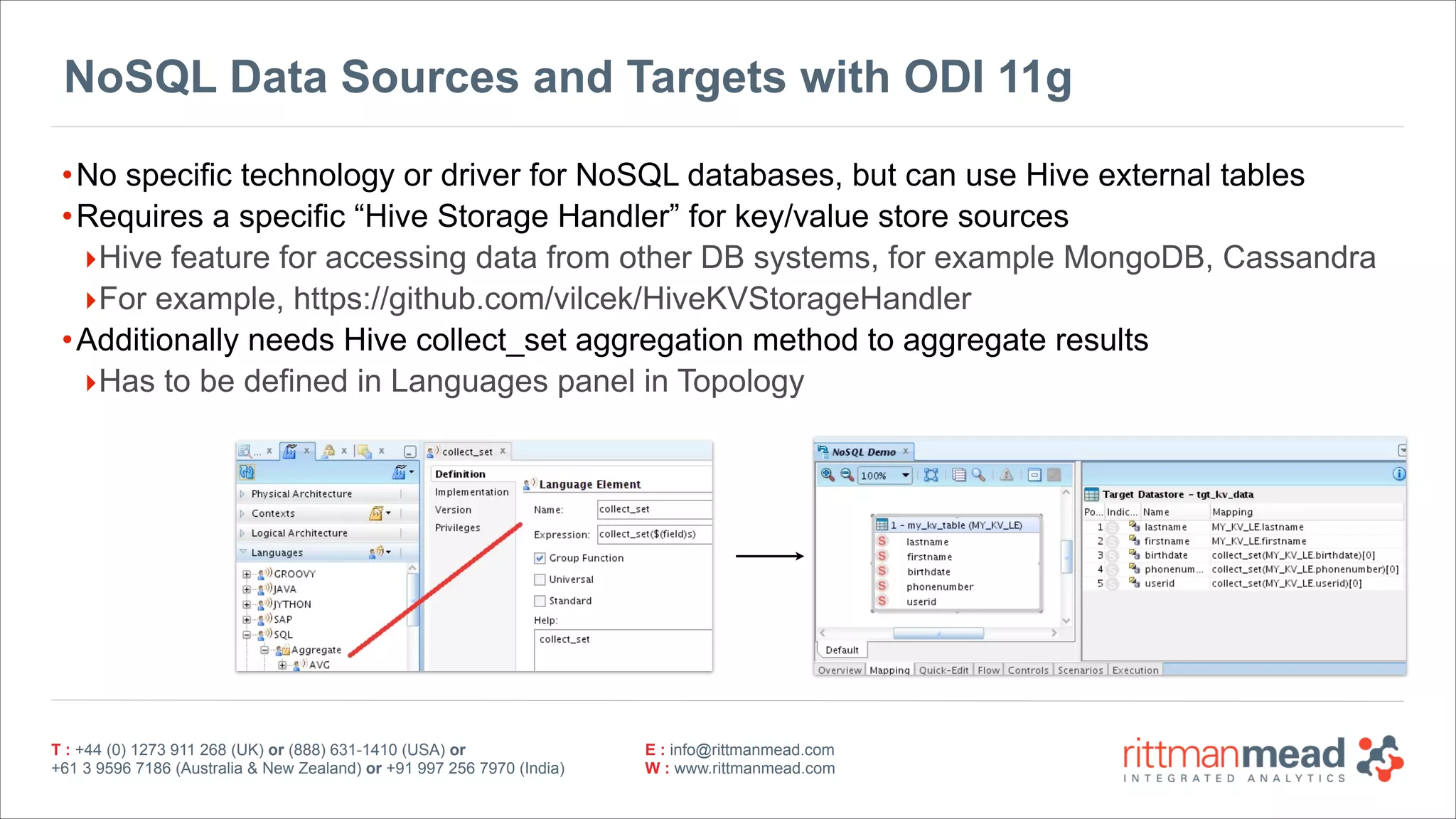 Leveraging Hadoop with OBIEE 11g and ODI 11g - UKOUG Tech'13 | PPT