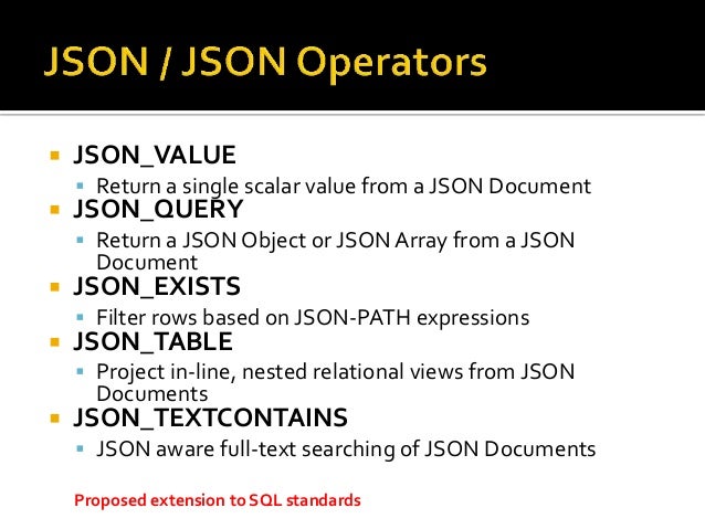 UKOUG Tech14 - Getting Started With JSON in the Database