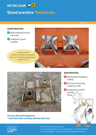 UK P&I Club Good Practice Posters Series | PDF