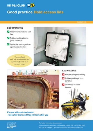 UK P&I Club Good Practice Posters Series | PDF