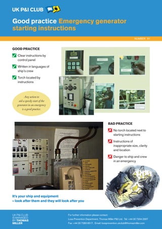 UK P&I Club Good Practice Posters Series | PDF